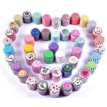 Bmatwk 500 Pack Mini Paper Baking Cups Premium Greaseproof Cupcake ...