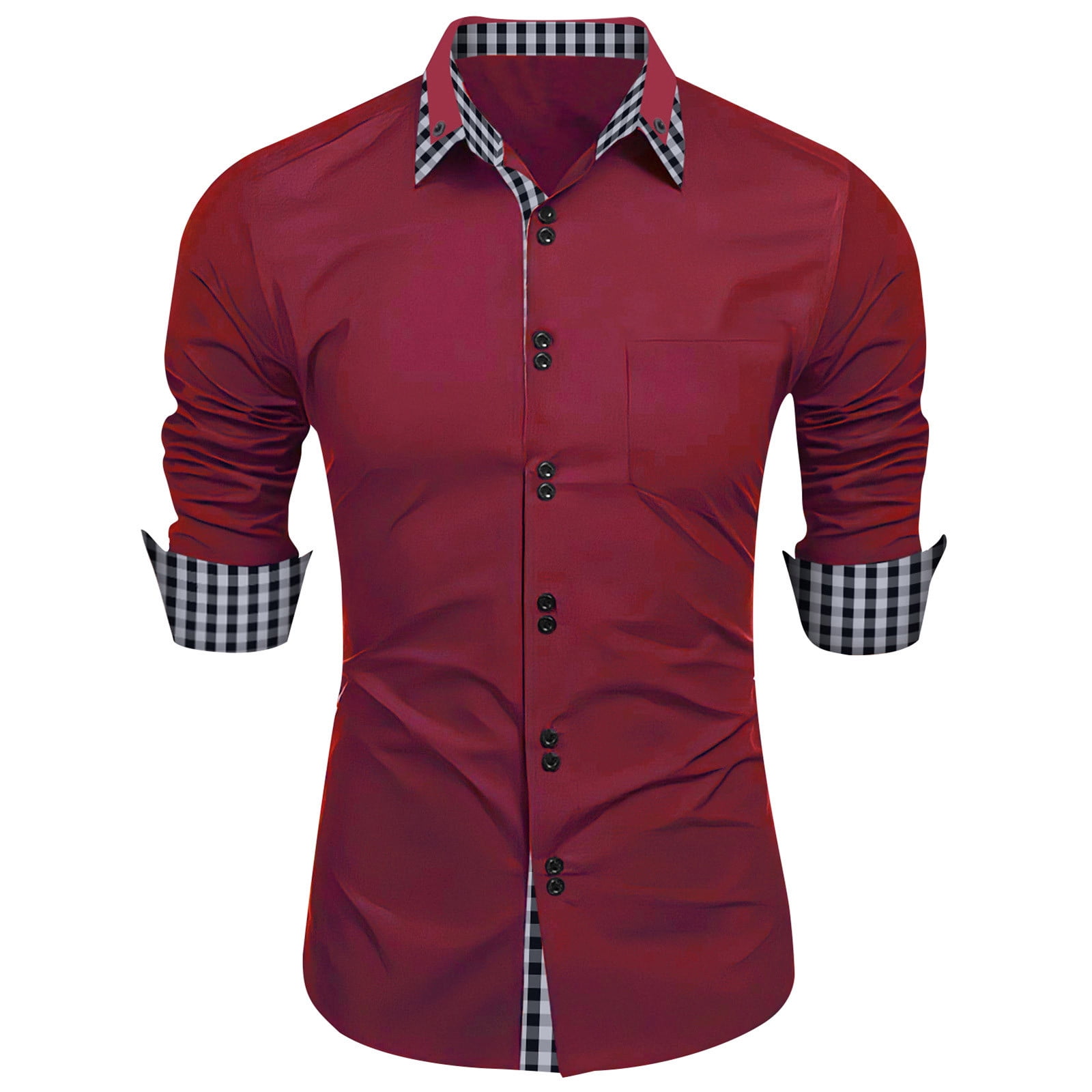 Click here for Nawent Mens Casual Long Sleeve Stretch Dress Shirt... prices