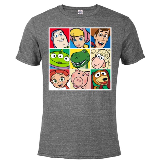 Disney Pixar Toy Story Cast Character Grid T-Shirt- Short Sleeve ...