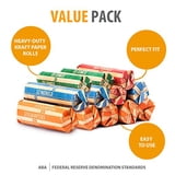 Coin Roll Wraps (220 Pack) - Assorted Flat Papers for Quarters, Nickels ...