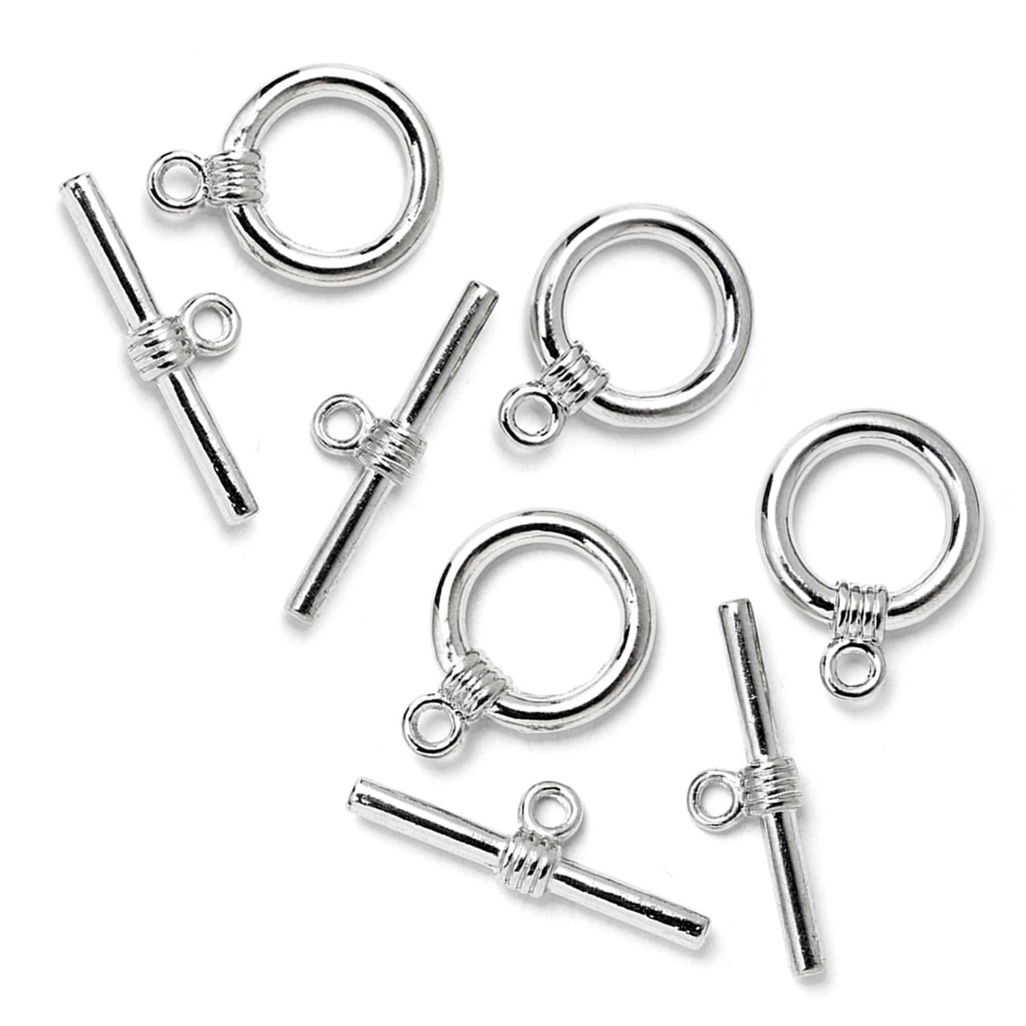Silver Large Round Toggle, 4 Piece - Walmart.com