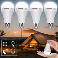 2 Pack Rechargeable Light Bulb Emergency Battery Operated Light Bulbs ...