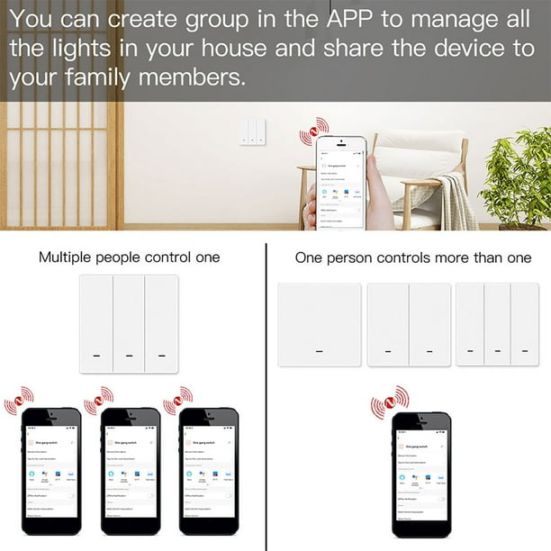 Professional Smart Light Switch No Neutral Wire Universal Transmitter ...