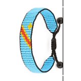 Congo Flag Bracelet: Handmade Bracelet,Adjustable Beaded Boho-Style ...
