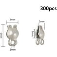 300pcs 304 Stainless Steel Calotte Ends Bead Tips Open Clamshell Knot ...