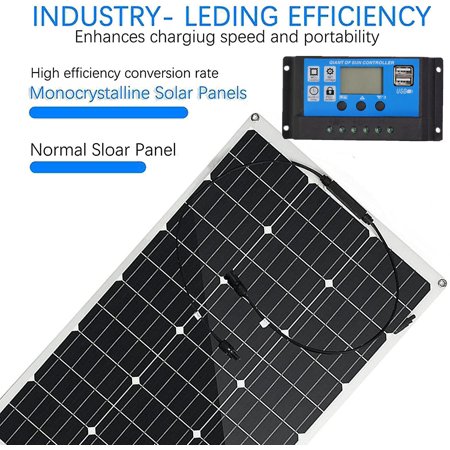 Polycrystalline 30w Flexible Polycrystalline Solar Panel + 100a ...
