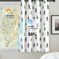 Bigfoot and Tree White Pattern Blackout Curtains,Triple Weaved Fabric ...