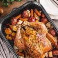 Roasting Pan With Lid and Rack, 21' Rectangular, 25lb Turkey Roaster ...