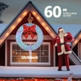 UBesGoo Christmas Wreath Lighted Wreath Christmas Decoration 60in,400 ...