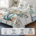 Duvet Cover Queen Size 3 Piece Bedding Set, Ocean Starfish Conch Shell ...