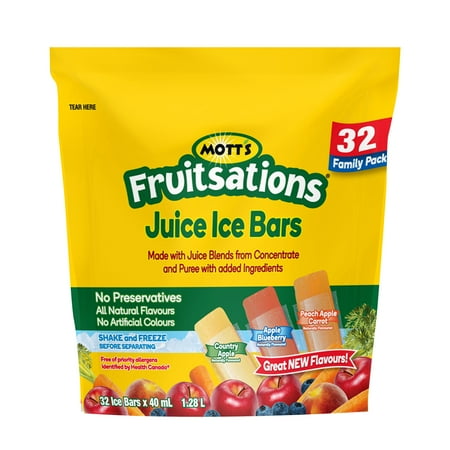 Mott’s Fruitsations Juice Ice Bars Family Pack, Mott’s Fruitsations ...