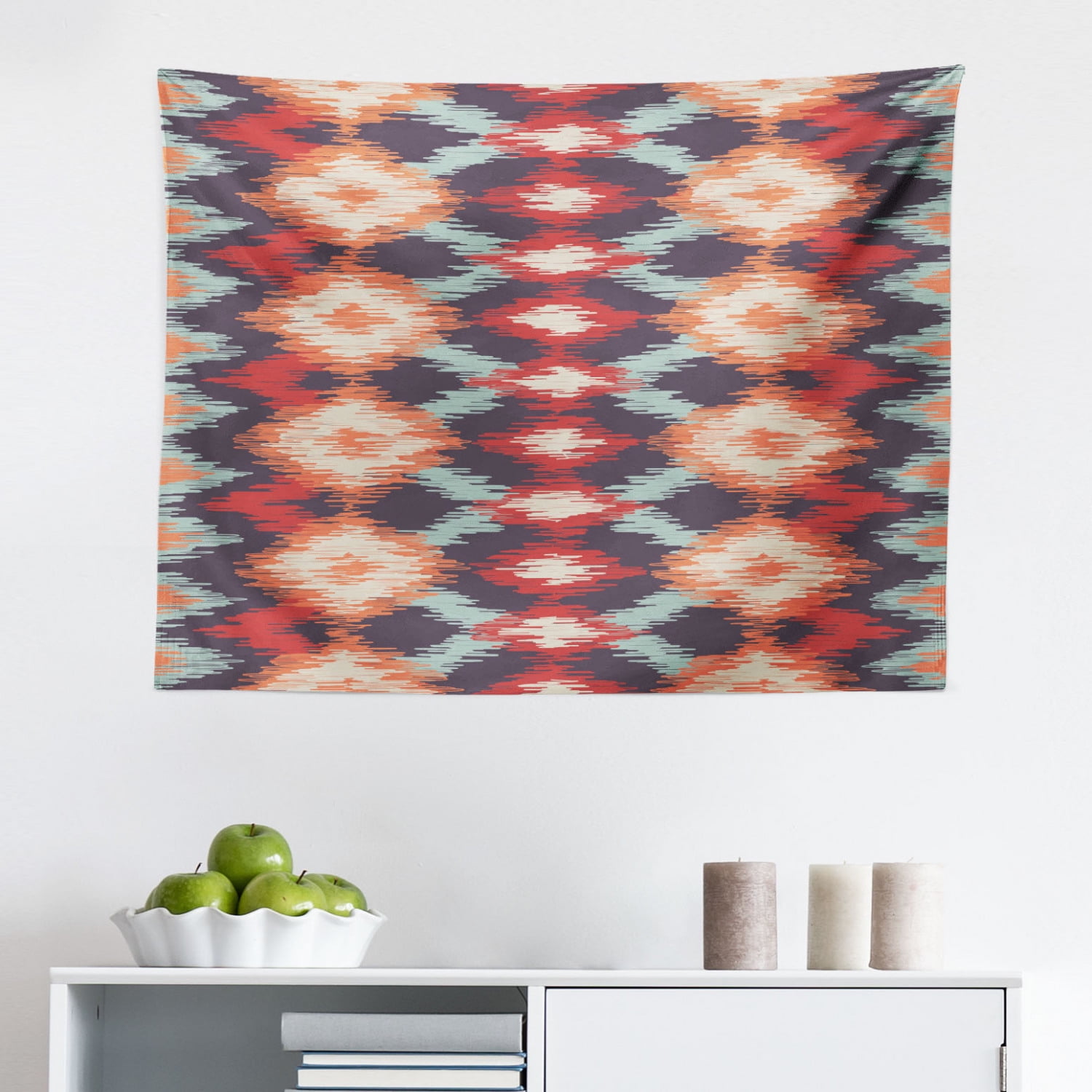 Ikat Tapestry, Style Tied Knotted Triangle Handmade Effect Traditional ...