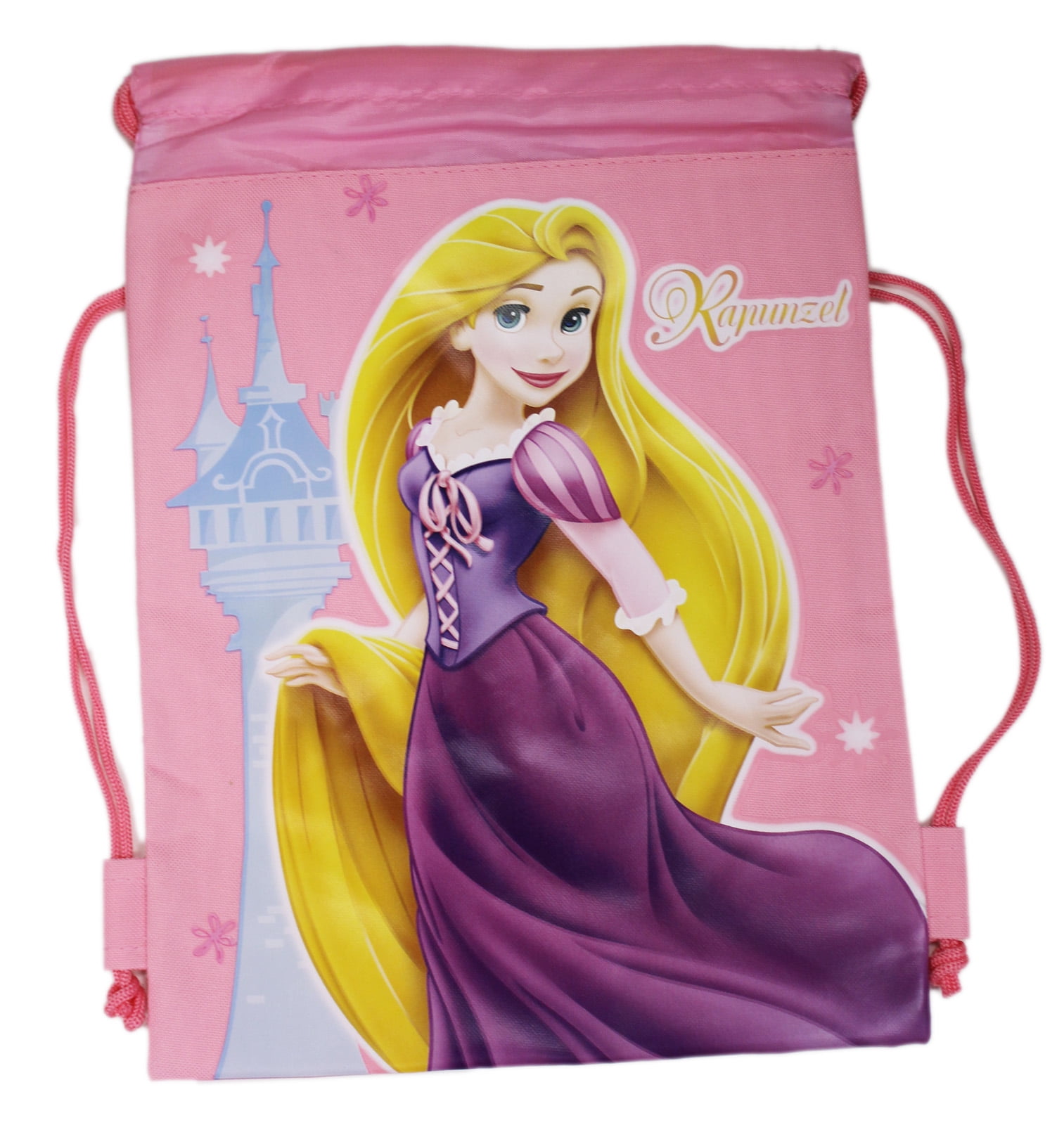 Disney's Tangeled Rapunzel Light Pink Colored Drawstring Backpack ...