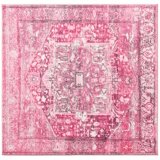 Rugs.com Medina Collection Rug – 5 Ft Square Plumrose Pink Medium Rug ...