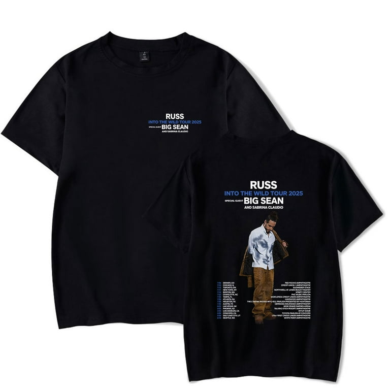 Russ Wild 2025 Merch Baseball Jersey Unisex Streetwear Russ Wild Tour ...