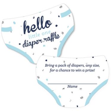 Big Dot of Happiness Woodland Creatures - Diaper Shaped Raffle Ticket ...