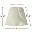 "Springcrest Large Lamp Shade, Ivory Pleated, Spider Fitting, 11""x19 ...
