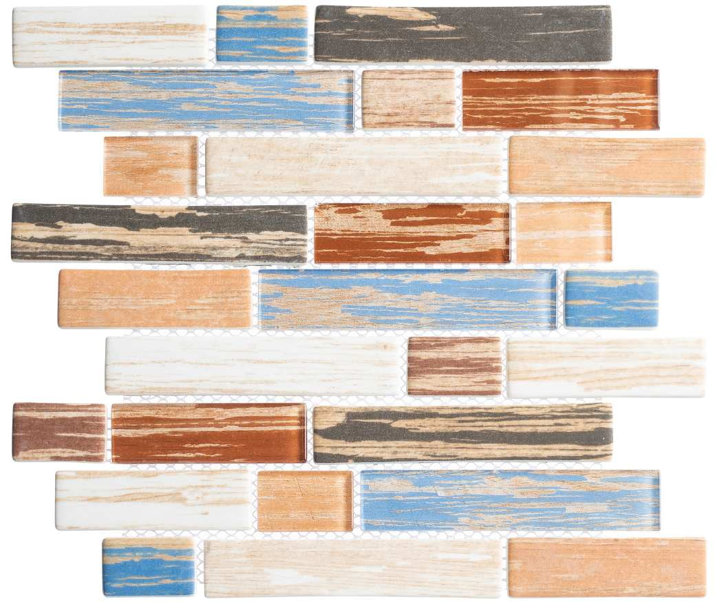 Urbanite Glass Mosaic Pattern Wall Tile - Walmart.com