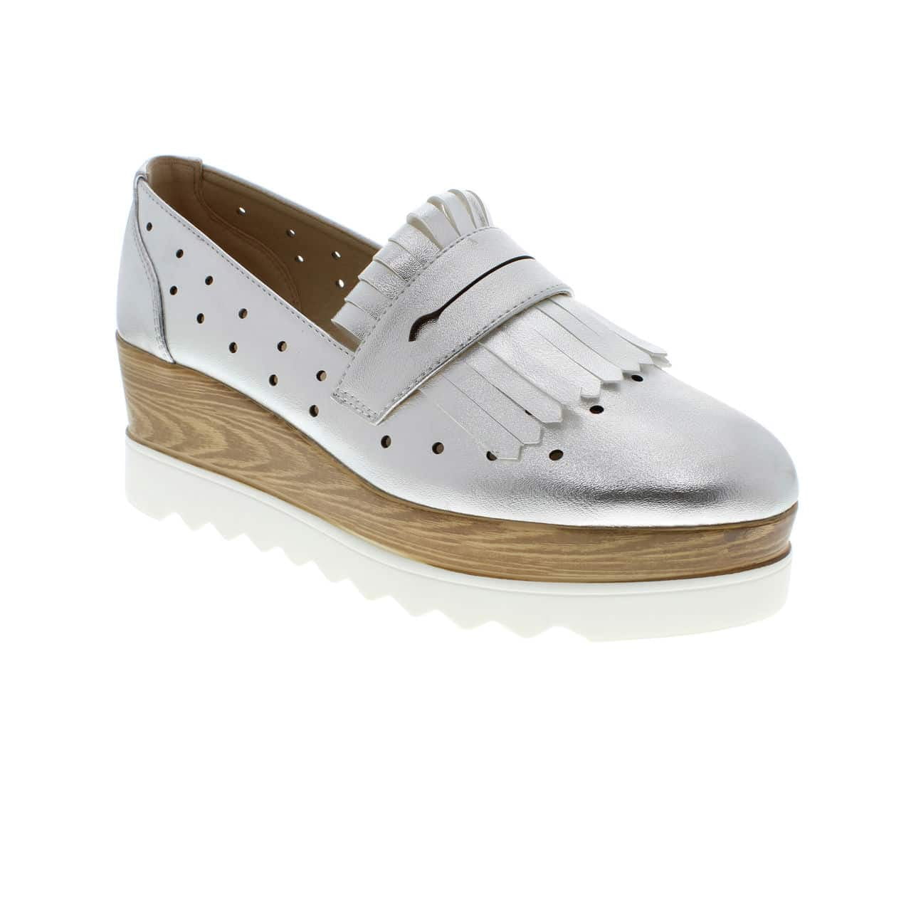MOCA - Moca High Platform Slip-On Women's Casual Faux Wood & Leather ...