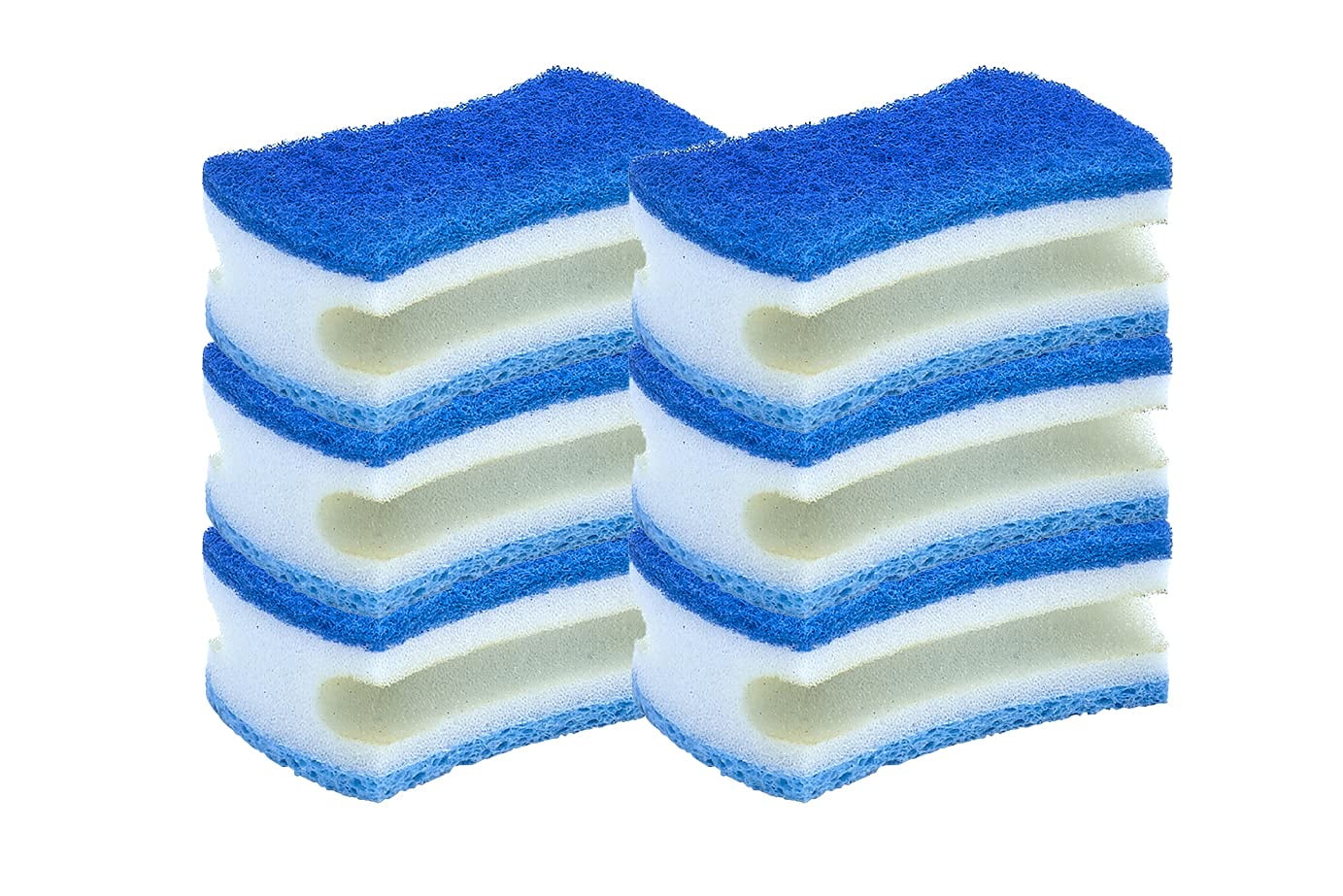Superio Scrub Sponge with Grip, Heavy Duty Dual Sided – Blue (6 Pack ...