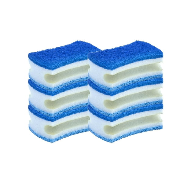 Superio Scrub Sponge with Grip, Heavy Duty Dual Sided – Blue (6 Pack ...