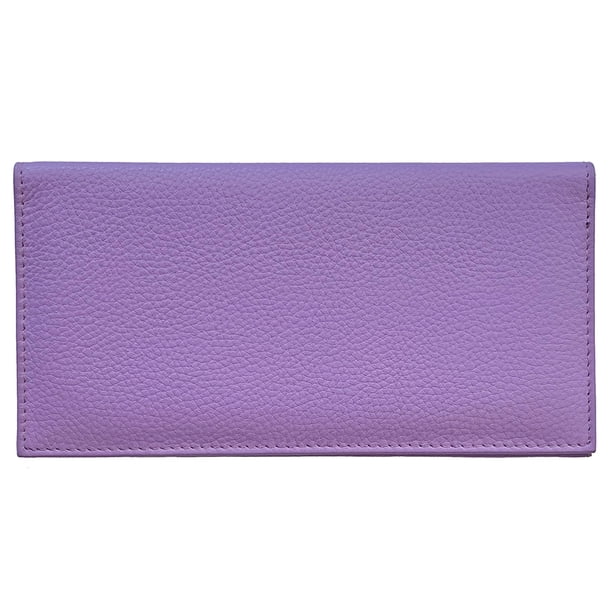 Light Purple Basic Leather Checkbook Cover - Walmart.com