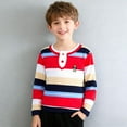 FAHXNVB Boys Long Sleeve T-Shirts Crewneck Soft Cotton Striped Color ...