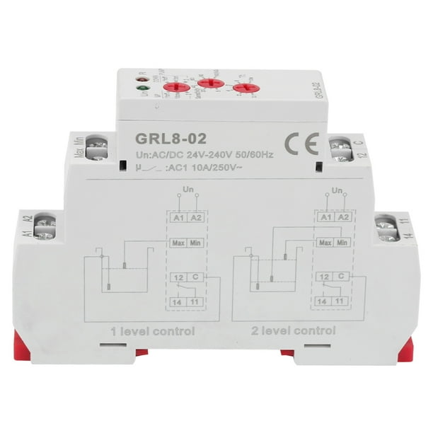 Grl8 02 Liquid Level Control Relay Water Level Controller 10A Ac/Dc 24V ...