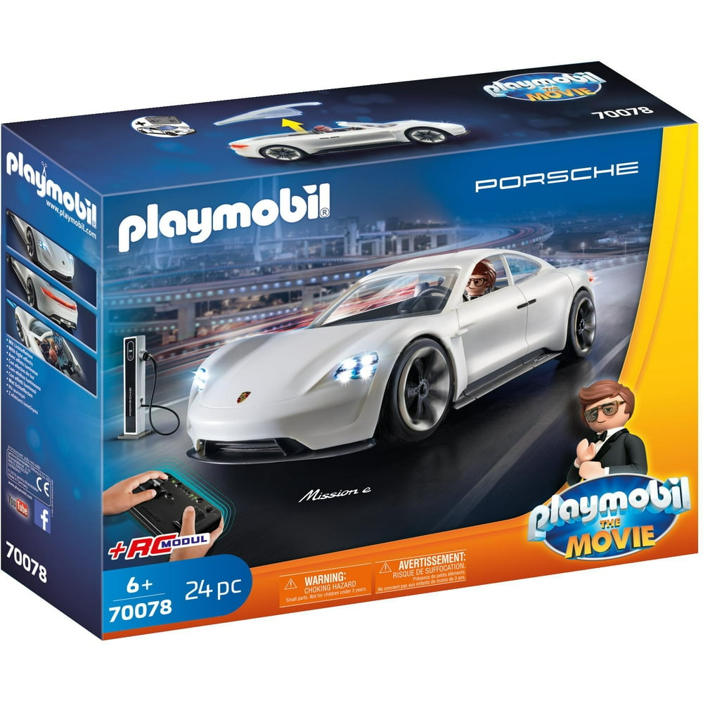 PLAYMOBIL THE MOVIE Rex Dasher's Porsche Mission E - Walmart.com ...