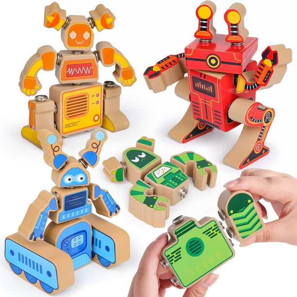 Robot de construcción Toy Coogam Fine Motor Blocks para niños de 3 a 5 ...