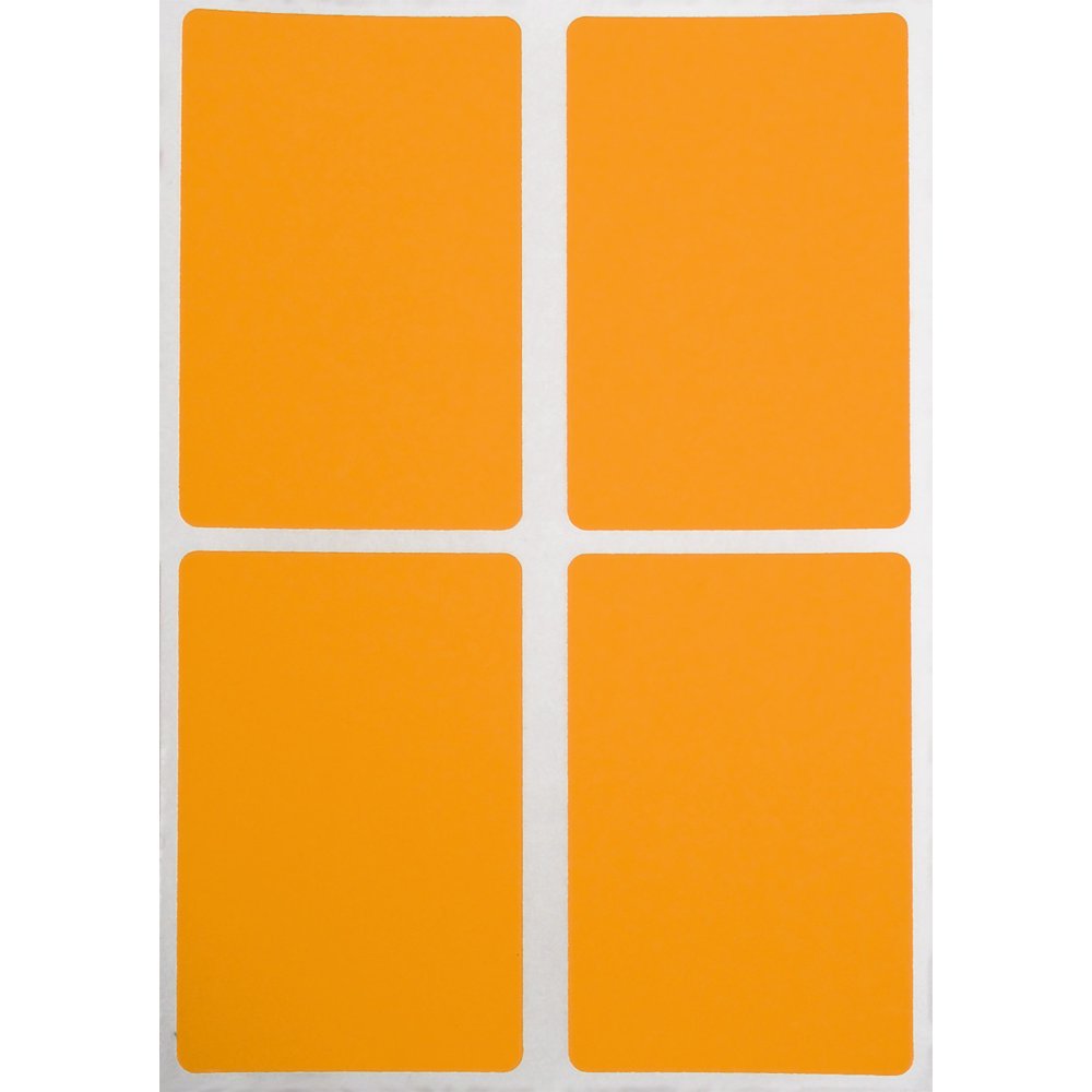 Rectangle Label 3x2 Colored Coding Stickers in Neon Orange - Moving ...