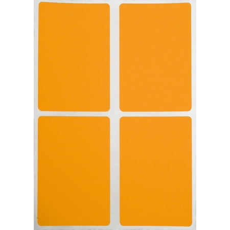 Rectangle Label 3x2 Colored Coding Stickers in Neon Orange - Moving ...
