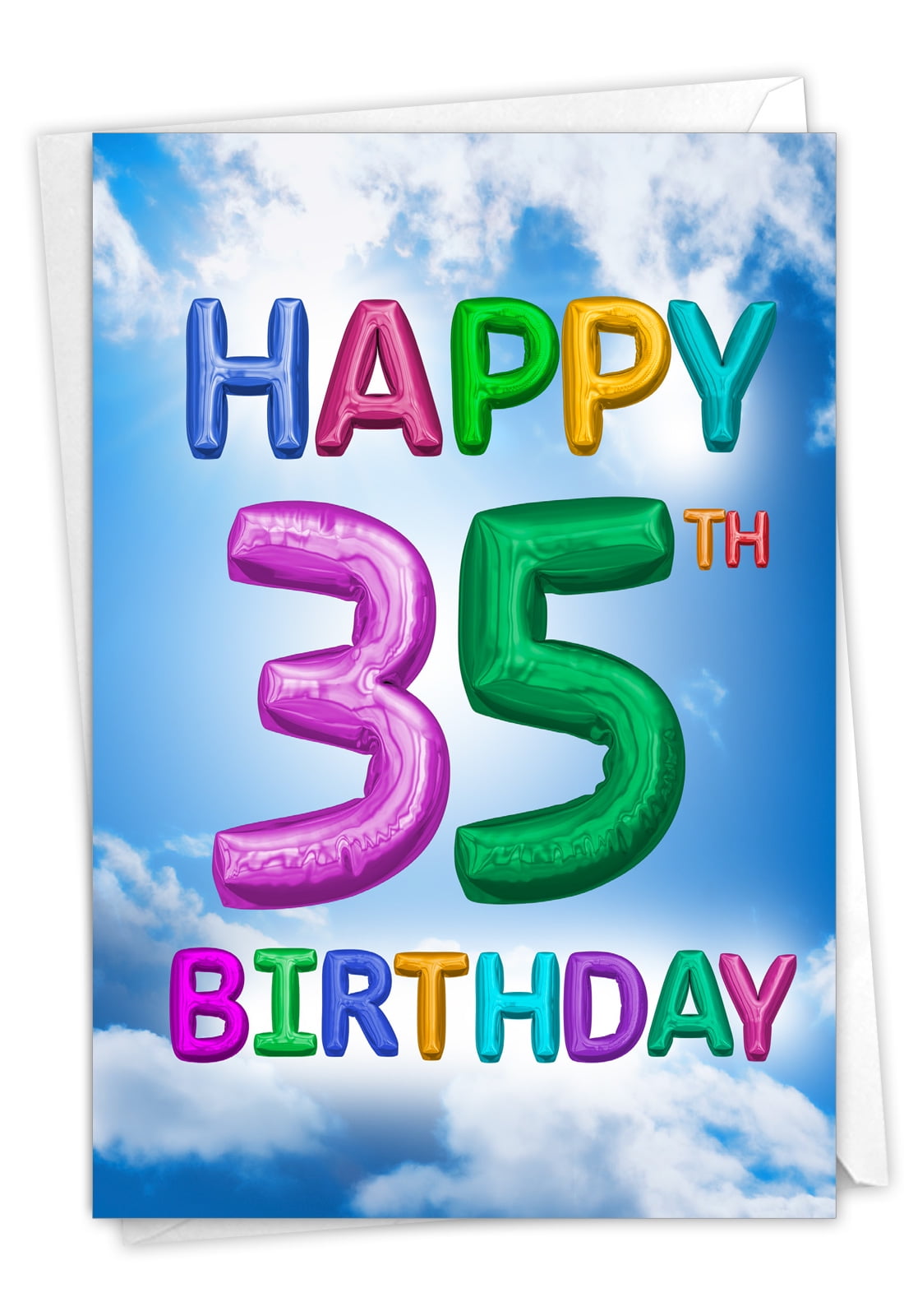 NobleWorks - 1 Funny 35th Birthday Greeting Card - Milestone (Not 3D or ...