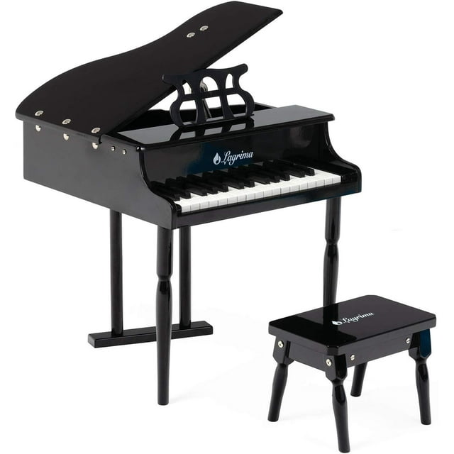 LAGRIMA Classical Kids Piano, 30 Keys Wood Mini Baby Grand Piano w ...
