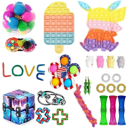 HALO Fidget Pack Fidget HALO Set Anti-Anxiety Tools, Big Sensory Keyboard Fidget HALO Pack with ...