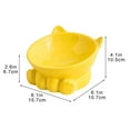 Cute Elevated Cat Bowl, Anti-Skid Chin Protection Pet Food Dish for ...