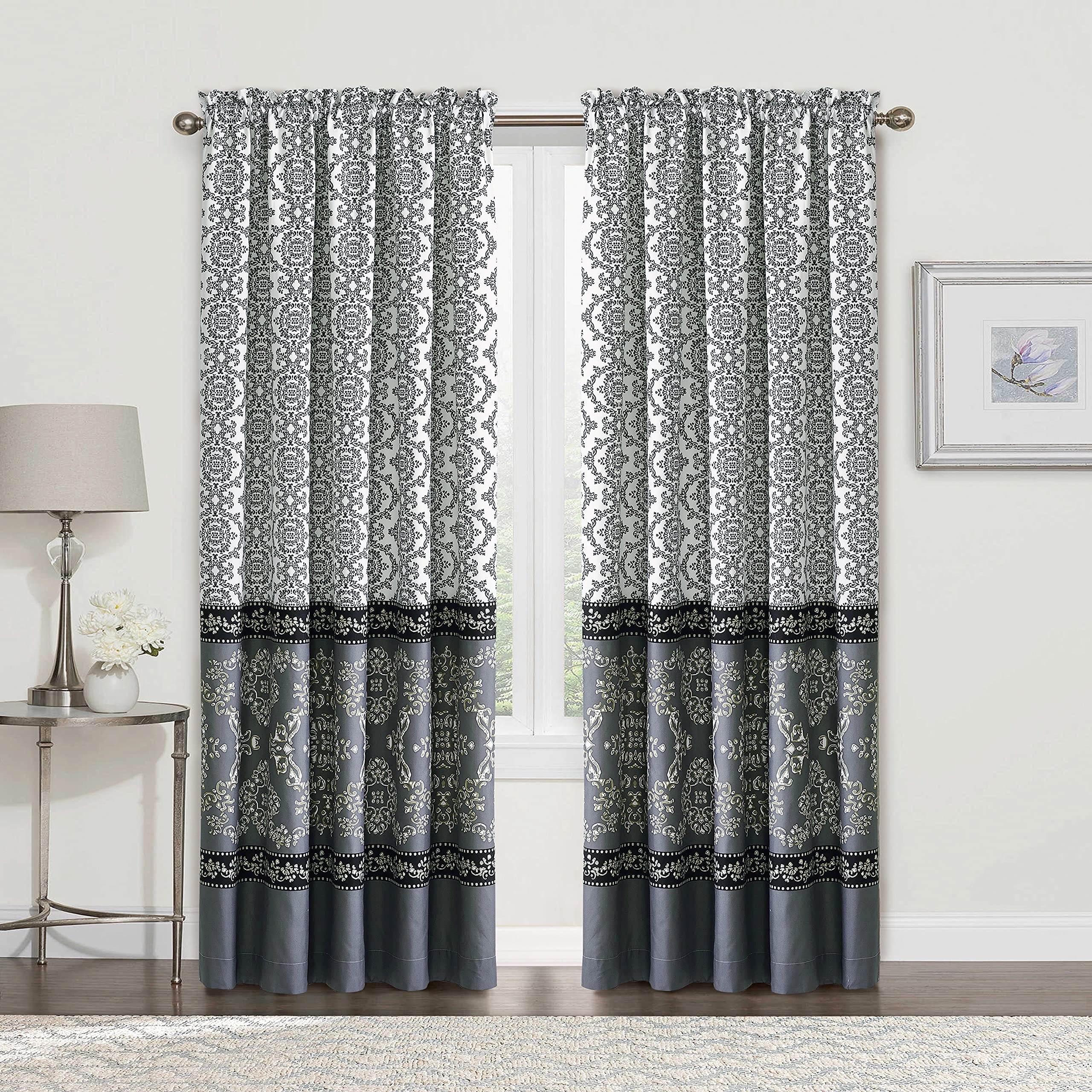 Home Soft Things Printed Microfiber Curtain - Mystic 2 Piece Set ...