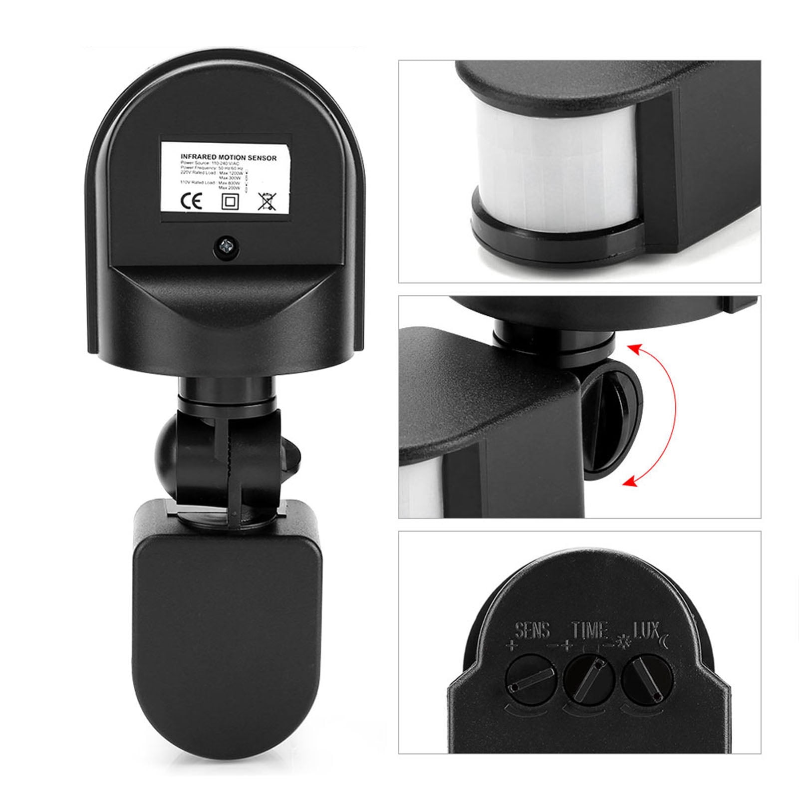 Detector de infrarrojos, 110 V-240 V, sensor de infrarrojos corporal ...