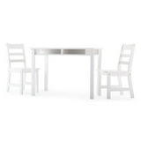 Lipper Childrens Rectangular Table and 2 Chairs Set with Shelves ...