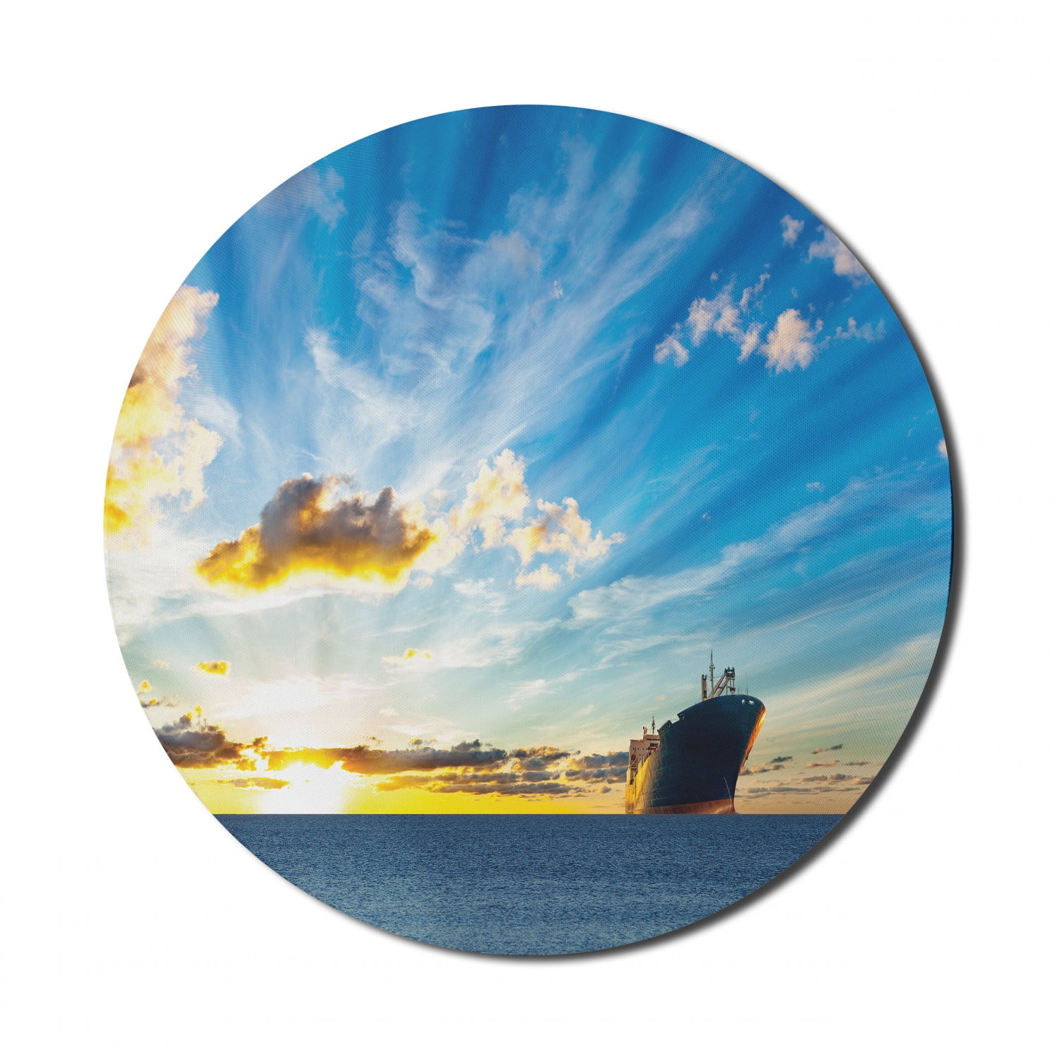 Nautical Mouse Pad for Computers, Scenic Dreamy Sky View with Big ...