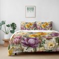 4 Pieces Duvet Cover California King Bedding Sets Watercolor Spring ...