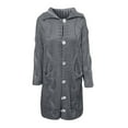 Womens Oversized Chunky Long Hooded Cardigan Sweaters Plus Size Open