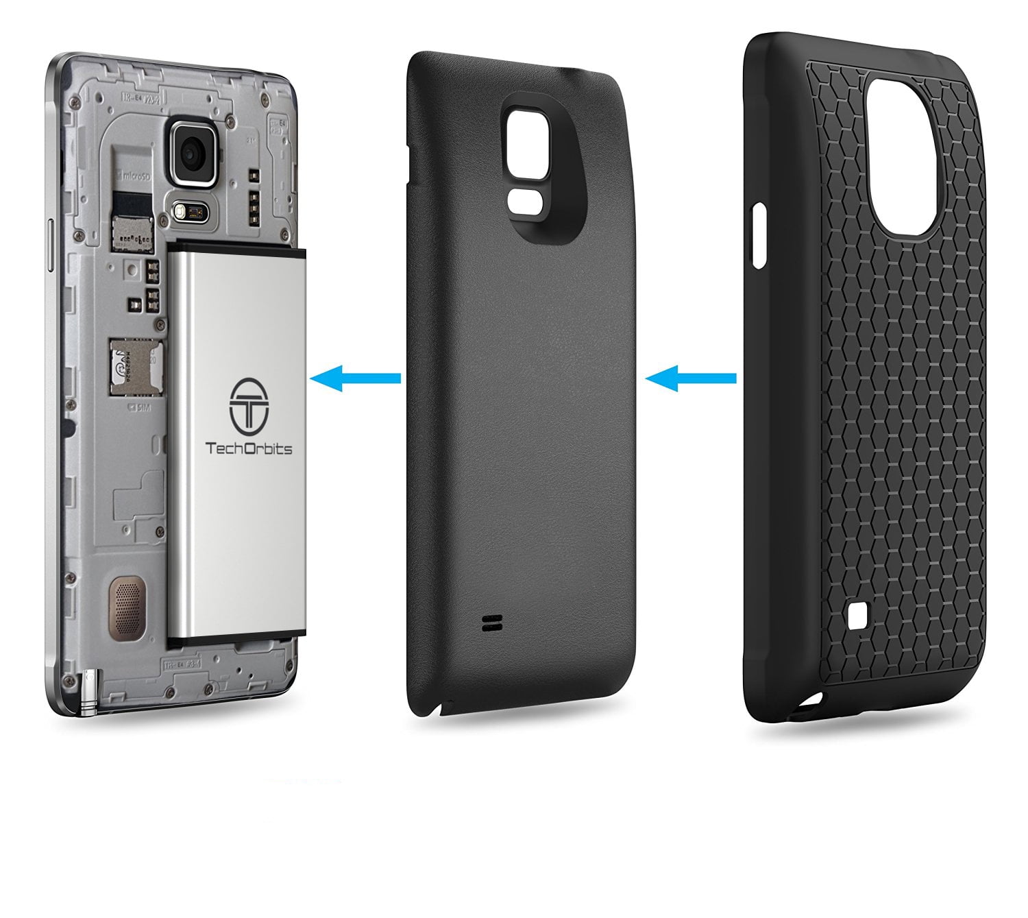 TechOrbits 6440mAh extended Battery pack Combo for Samsung Galaxy Note ...