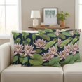 Abstract Art Lotus Throw Pillow Covers 16 x 16 Inch Pillow Covers Set ...