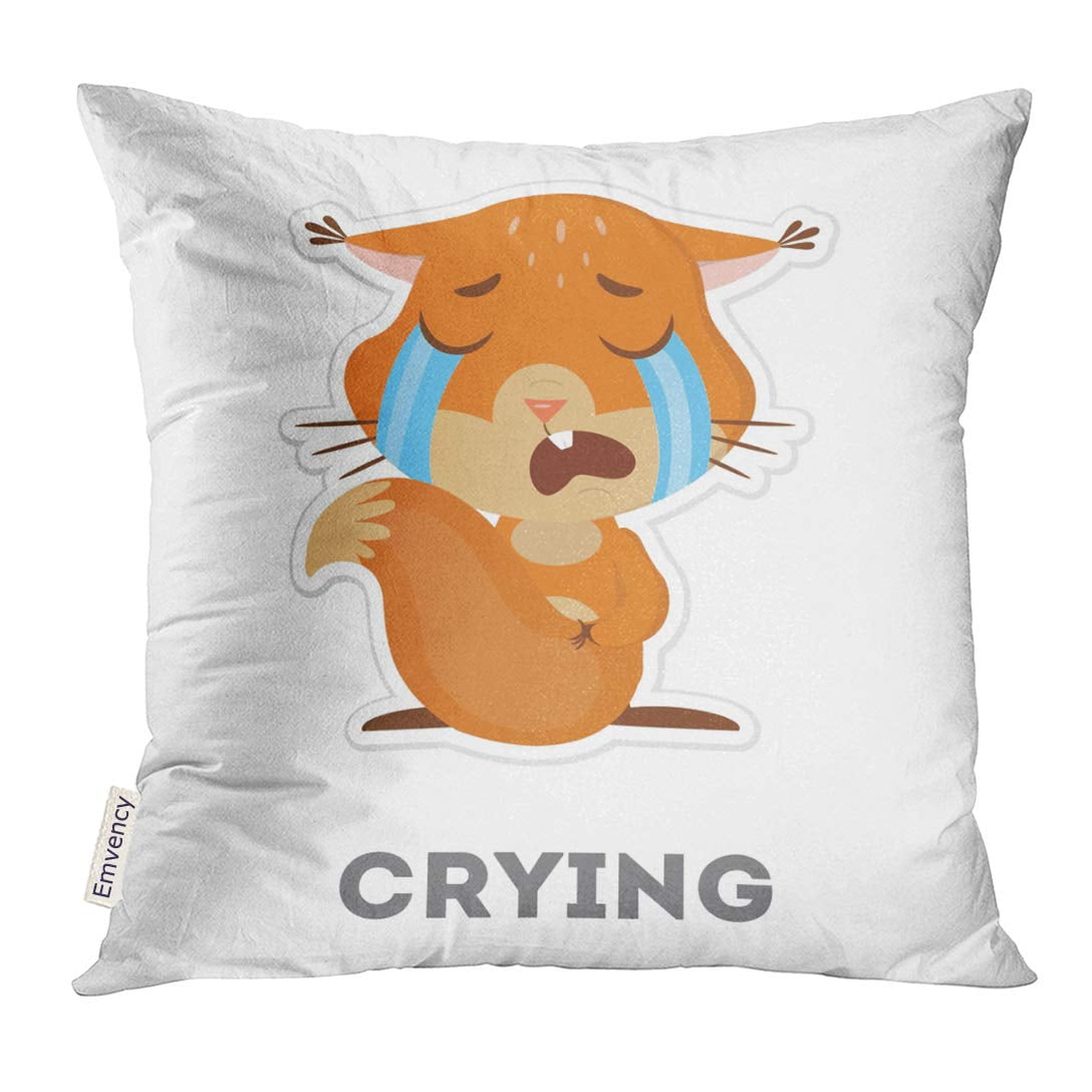 STOAG Orange Adorable Crying Squirrel on White Sad with Tears Baby ...