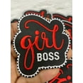 Red & Black, 1-pc "Girl Boss" Badge, Entrepreneur Homage Badge, Cute ...