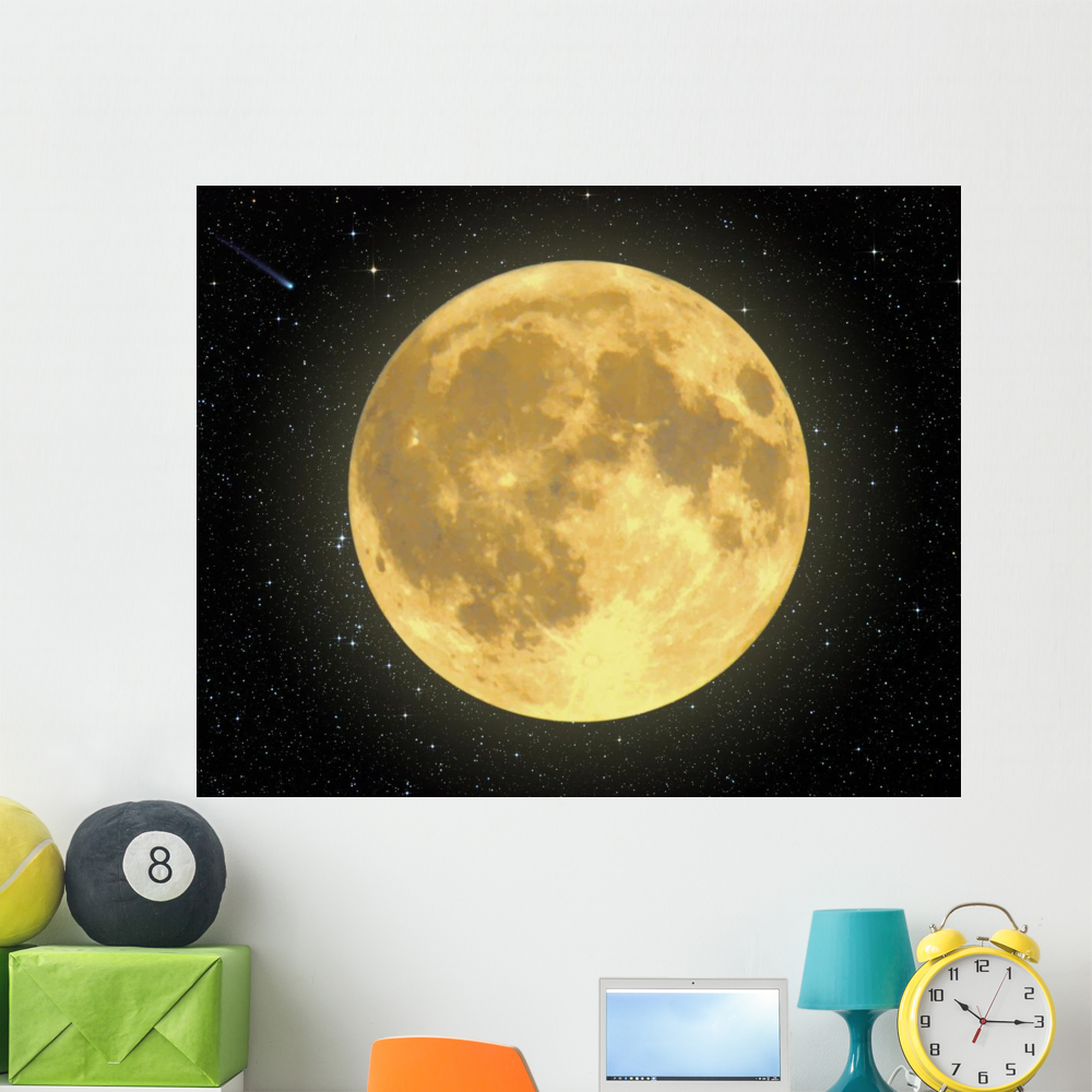 Majestic Moon Wall Mural by Wallmonkeys Peel and Stick Graphic (48 in W ...