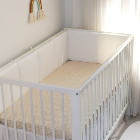 WREESH 6 Piece Breathable Mesh Crib Bedding Set, Quilted Soft Cotton ...