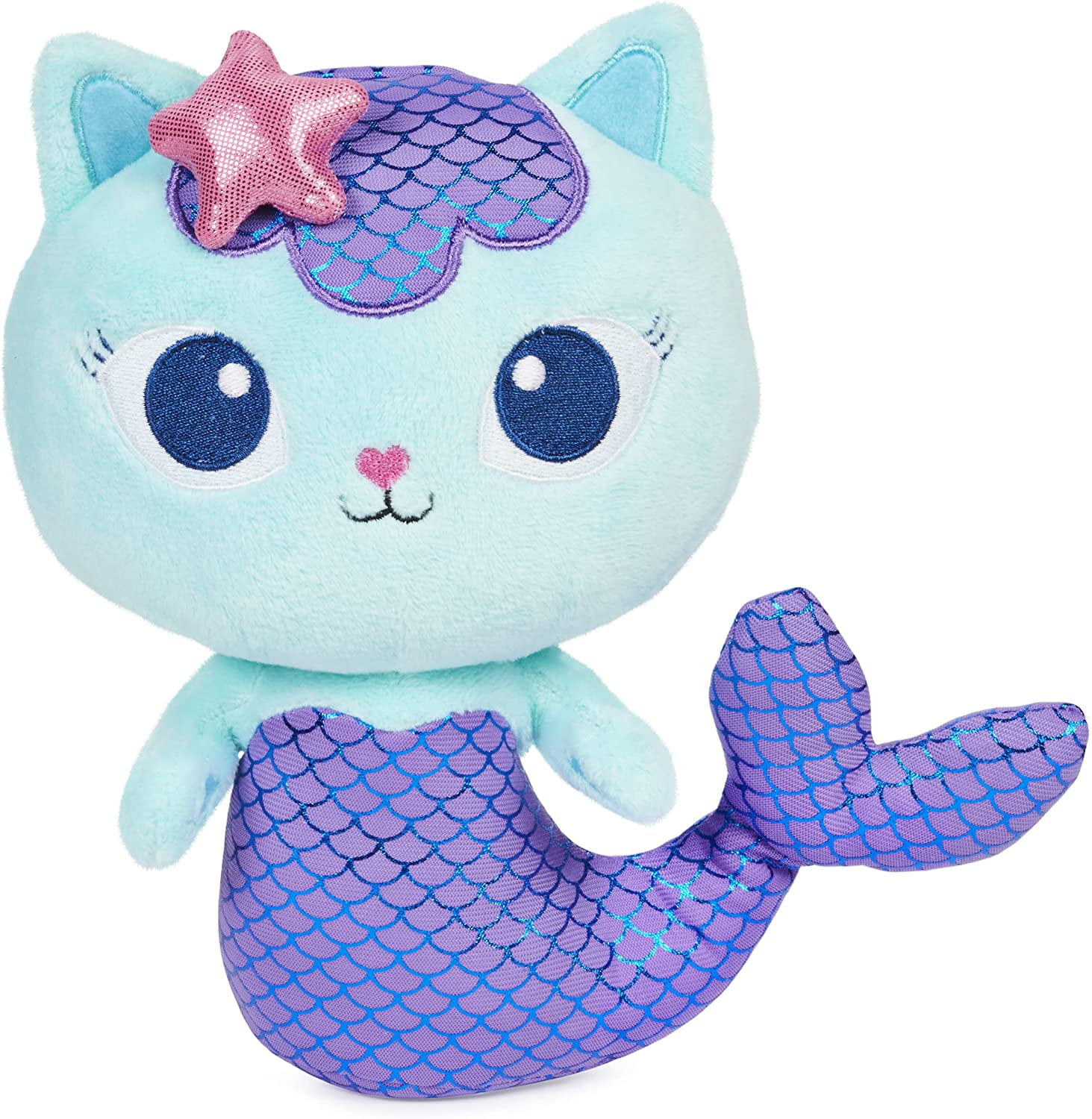 Buy Gabby’s Dollhouse, 8-inch MerCat Purr-ific Plush Toy, Kids Toys for ...