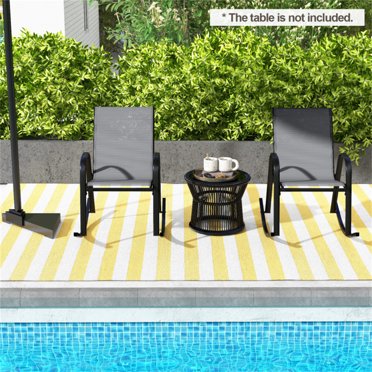 SAFAVIEH Medrano Outdoor Patio Rocking Chair, Antique White - Walmart.com